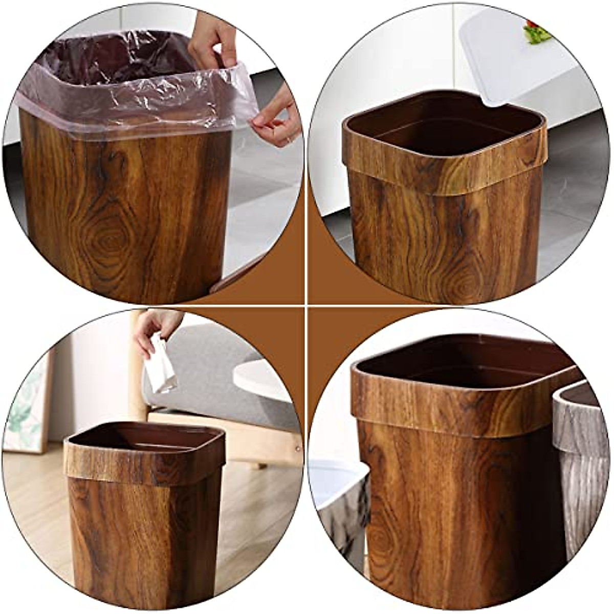 STOBAZA 1pc Dorm Bedroom for Bin Practical Counter Bathrooms Rooms Marble Home Farmhouse Pail Rubbish Siimulation Can: Basket Fashion Grain Modern Pattern Wastebasket, Xcm