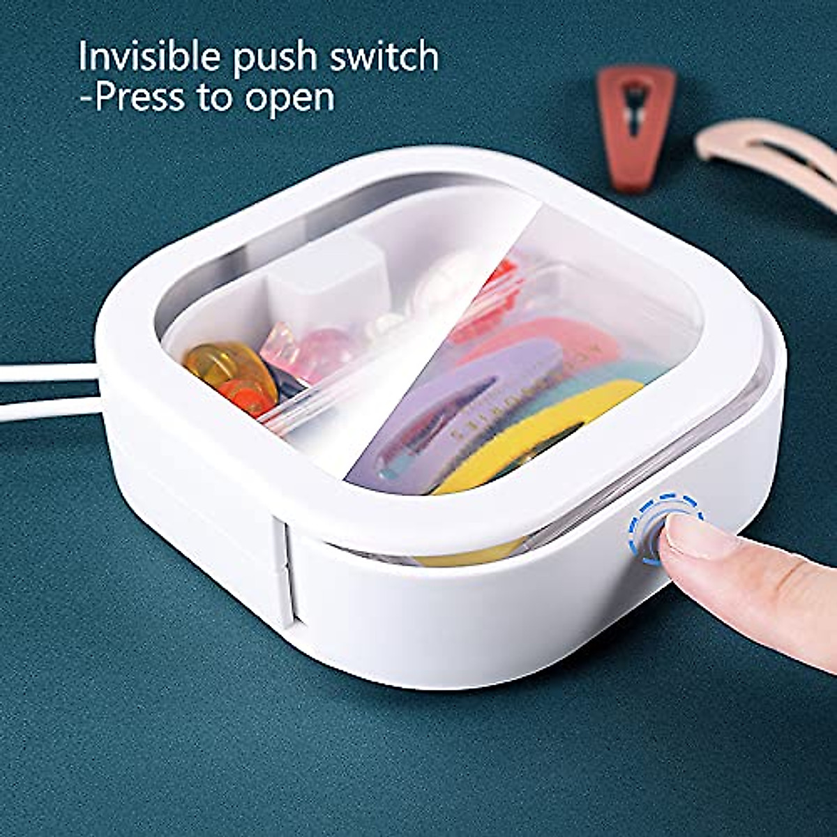 Lunhoo Portable Storage Box Makeup Box Jewelry Storage Organizer Case White