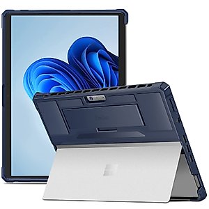 ProCase Case for Surface Pro 8, Rugged Protective Cover with Built-in Hand Strap Compatible with Type Cover Keyboard for 13.0" Microsoft Surface Pro 8 2021 Release –Navy