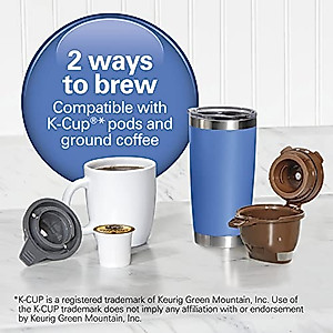 Hamilton Beach Gen 4 FlexBrew Single-Serve Coffee Maker with Removable Reservoir, Compatible with Pod Packs and Grounds, 50 oz, 4 Fast Brewing Options, Black