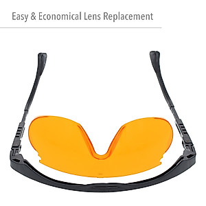 Honeywell Uvex Ademco Skyper Blue Light Blocking Computer Glasses with SCT-Orange Lens (S1933X)