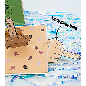 Sharonlily Funny Fuck Pop Up Card, Naught Joking 3D Greeting Card for Friend Him Her, Adult Rude Birthday Sympathy Encouragement Card