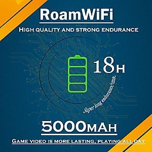 RoamWiFi 4G LTE WiFi Mobile Hotspot, Local & International Coverage Travel Router in 170+ Countries,No Contract or SIM Card Required,10 Connected Devices, US 50GB & Global 1GB Data 60Day