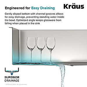 Kraus KHF200-33 Standart PRO Stainless Steel Sink 33 inch Farmhouse Apron Single Bowl 16 gauge