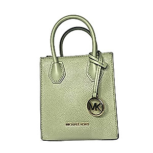 Michael Kors Mercer Extra-Small Pebbled Leather Crossbody Bag (light Sage)