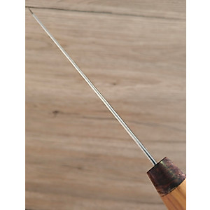 TIGERBEETLE SKD11 Triple Clamp Steel 8.5 inch Chef Knife SKD11 Japanese Steel Chef Knife for Home Kitchen and Dining Room (Huanghua Pear Wood+Olive Wood)