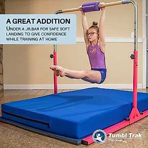 Tumbl Trak Home Practice Mat (Blue), 4ft x 6ft x 6in, HPM-466blue