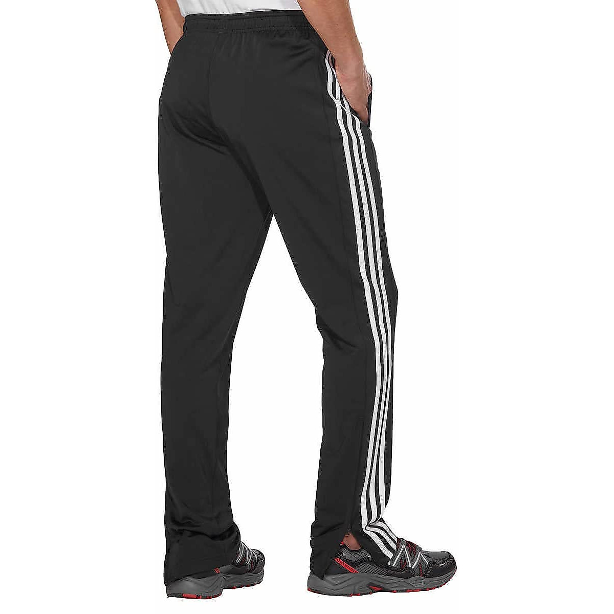 adidas Essential Tricot Zip Pants for Men, Black, Medium