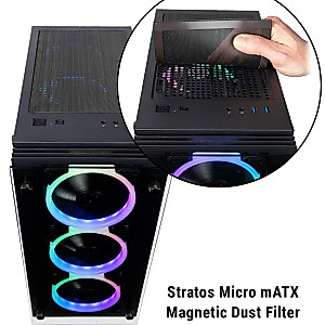 Empowered PC Stratos Micro Gaming Desktop - NVIDIA GeForce RTX 3060, AMD Ryzen 7 5700X, 32GB DDR4 RAM, 512GB NVMe SSD + 2TB HDD, WiFi, Windows 11 Home - Gamer Computer