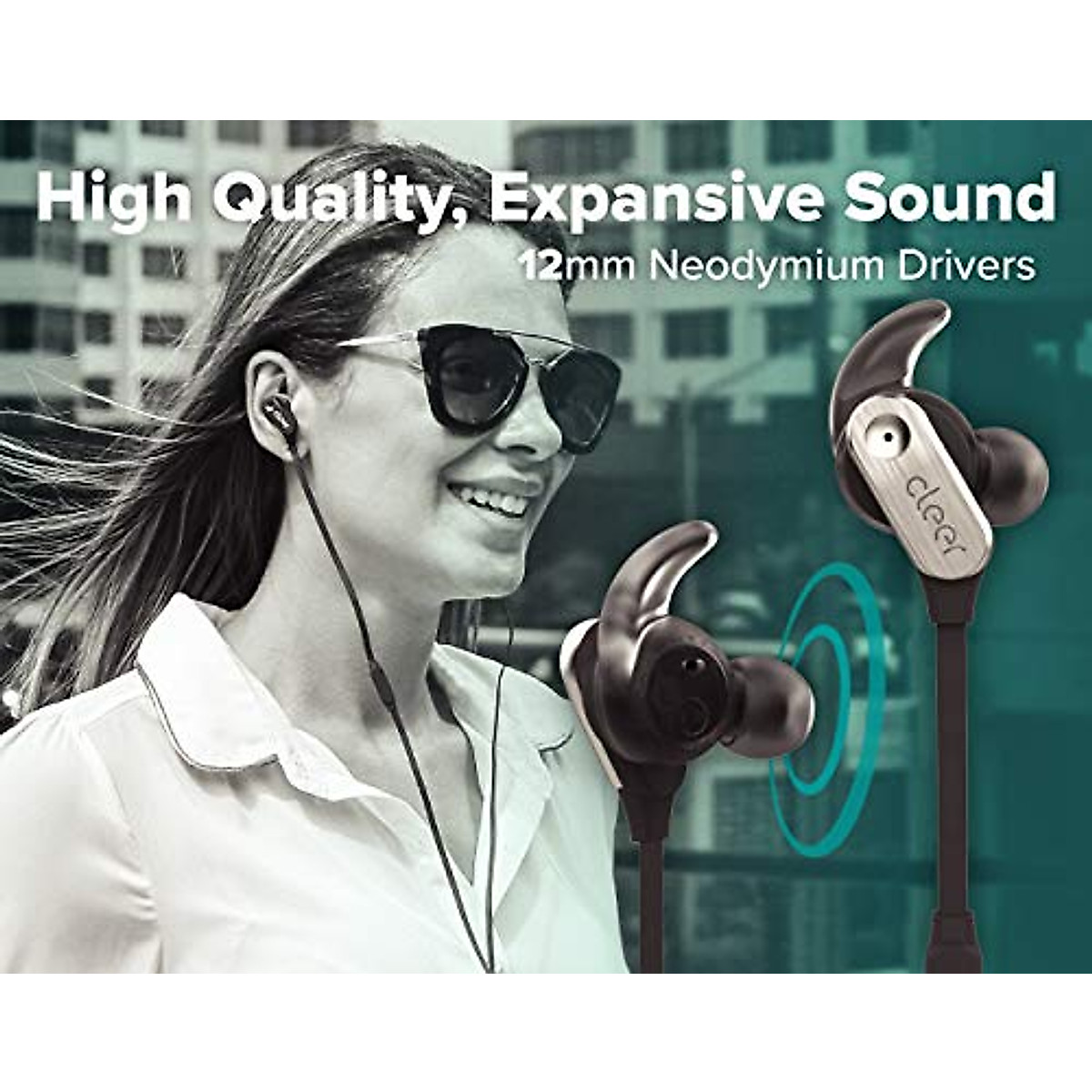 Cleer Trek Active Noise Cancelling in-Ear Headphones, Work from Home - Grey