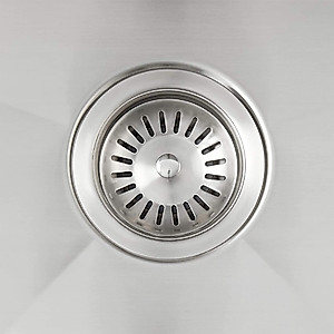 ZUHNE Stainless Steel Farmhouse Kitchen Sink (24-Inch Apron Front, 16-Gauge Small Bowl)