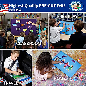 Little Folk Visuals Small Community Helpers Precut Flannel/Felt Board Figures, 44 Pieces Set