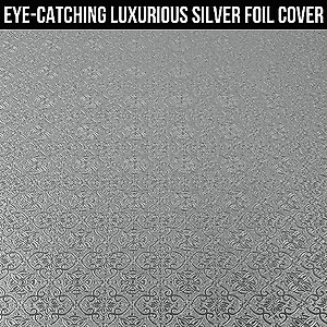 Cake Boards (4 Pack, 12 inch, Silver), Reusable Round Cake Drums for Showstopping Desserts, Heavy-Duty Disposable Cardboard Cake Bases W/Elegant Patterns, Cake Decorating Supplies by PixiPy