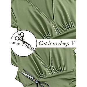 ANRABESS Women's Long Sleeve Sexy Deep V Neck High Waist Slit Cocktail Party Evening Maxi Dress Semi Formal Wedding Guest Prom Dresses 2023 Elegant Graduation Dress 586-hei-XL