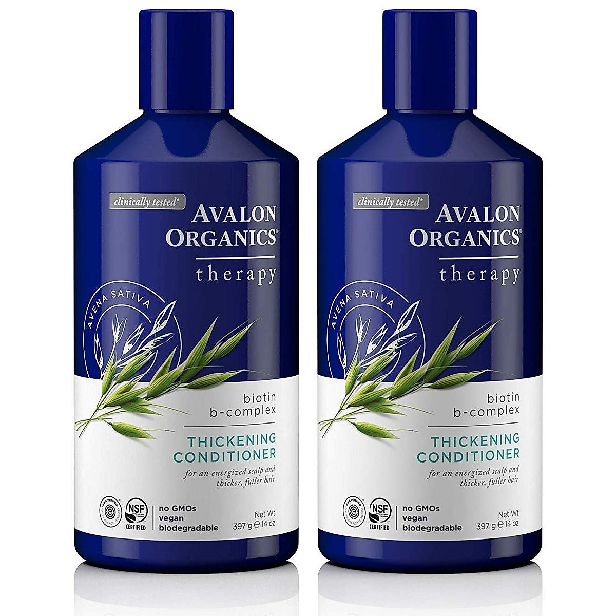 Avalon Organics - Complex Thickening Conditioner, Biotin B, 14 Oz (Pack of 2)