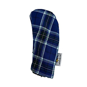 Sunfish Tartan Golf Headcover Set Blue Plaid - Driver, Fairway, Hybrid