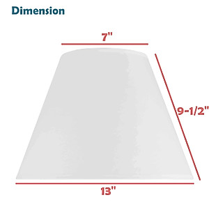 Aspen Creative 32688 Transitional Empire Shape Spider Construction Lamp Shade, Off White, 7" Top x 13" Bottom x 9-1/2" Slant Height