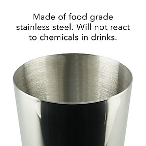 PG Bundle #17-6PC Cocktail Stainless Steel Shaker Set with Set of 4 Moscow Mule Hammered Cups