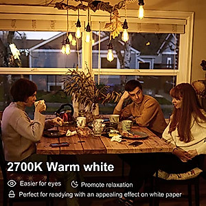 TJOY 6pack Led Edison Light Bulbs+LED Strip Lights with 44 Key Remote 50 ft (44 Key Remote Control +25ft x2+Indoor only)