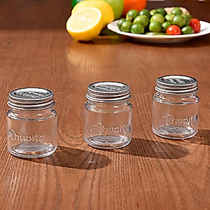 Smith's Mason Jars Mini Mason Jars set of 6 Chupito Shot Glasses with Lids - 2oz Per Shot Glass - For Parties, Arts and Crafts Storage, Drinks, Wedding Favors