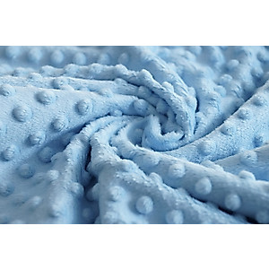 Sky Blue Minky Bubble Dimple Dot Plush Fur Fabric Polyester 58-60"