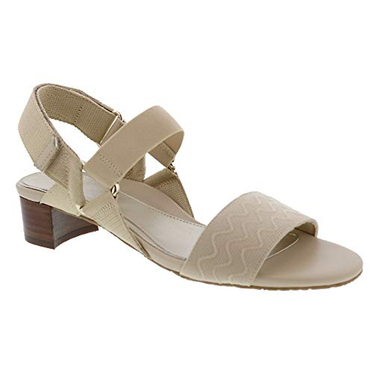 Ros Hommerson Women's Virtual Casual Heeled Sandals with Adjustable Slingback Strap Nude/Elastic 11 WW US