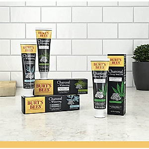 Burt’s Bees Toothpaste, Natural Flavor, Charcoal Fluoride-Free Toothpaste, Zen Peppermint, 4.7 oz, Pack of 3