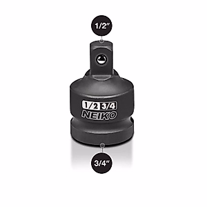 NEIKO 30237A 3/4" Female to 1/2" Male Impact Adapter | Socket Adapter Reducer | For Use with Impact Guns/Wrenches, Breaker Bars or Ratchets