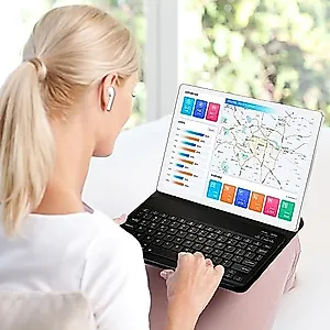 Haofy 4G LTE Tablet, Smart Tablet 10 Core CPU 10.1 Inch 1920x1200 12+256GB 2 in 1 Design 100 to 240V US Plug High Resolution Screen for Making Calls (US Plug)