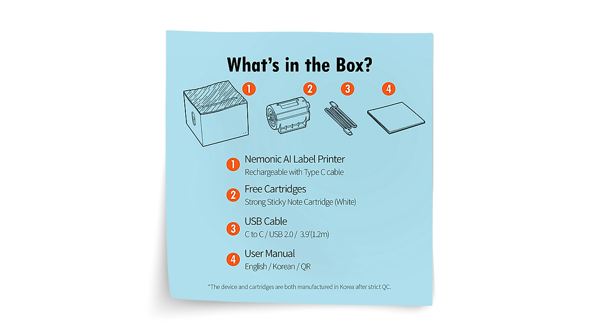 MANGOSLAB Nemonic Label Printer - Portable Wireless Label & Sticky ...