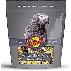 Volkman Avian Science Super African Grey Parrots Bird Food for 4 Lb- 2pack