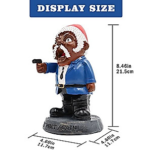 Military Garden Gnomes, Say What Again! Funny War Gnome, Funny Army Gnomes, Resin Soldier Statue, Black Man Gnome, Dwarf Gangster Statue, Novelty Statue for Indoor Outdoor Lawn Yard Decorations
