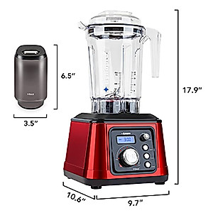Tribest Dynapro High Speed 2.5HP Blender with Vaccum, Commercially Certified,Red,One Size