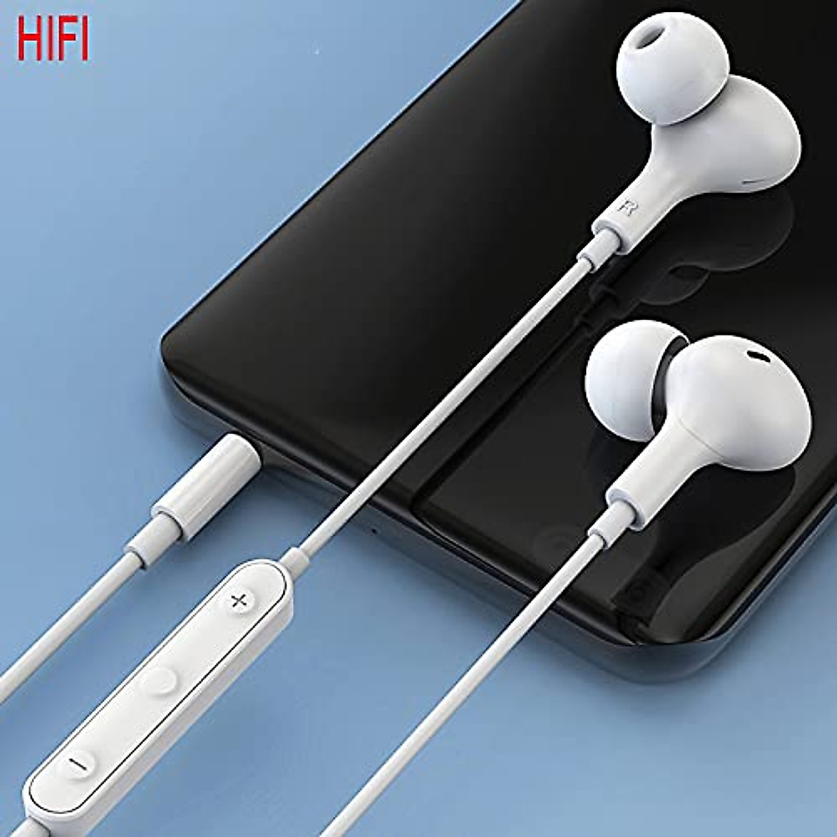 eMorevalue 538EM Wired In Ear Earbuds Noise Cancelling Headphones with 3.5mm Jack - A-White