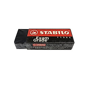 Stabilo 1196E Large Exam Grade Dust Free Pencil Eraser Extra Soft for Effective and Clean Erasing 2.45" X 0.9" X 0.5" (Pack of 5)
