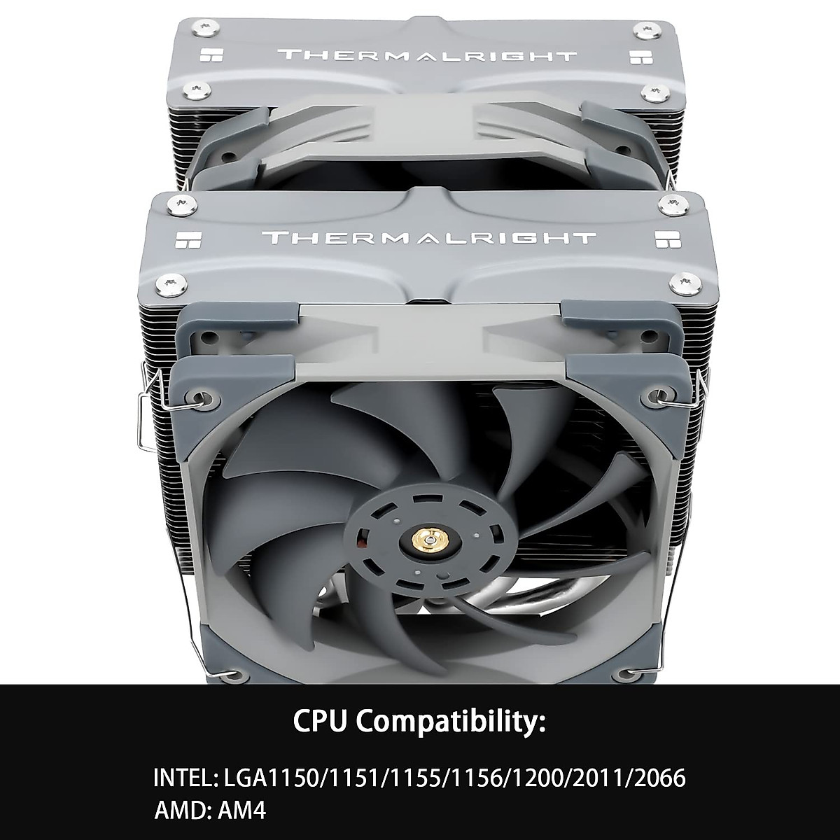 Thermalright FC140 CPU Air Cooler, 5 Heat Pipes, TL-C12 PRO-G and TL-D14X PWM Fan, Aluminium Heatsink Cover, AGHP Technology, for AMD AM4/Intel LGA 1700/1150/1151/1200/2011/2066