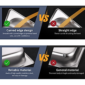 Kevirice 6 Pack 1/2 Size Chafing Pan, 2.6 Inch Deep Half Hotel Pans Made of Stainless Steel for Restaurant Cafeteria Hotel Freezer Bin, Size 12.8in*10.4in*2.6in Hotel Dinner Plates