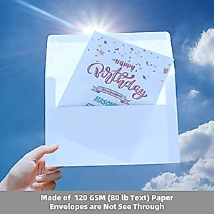 36-Pack White 5x7 Envelopes Self Seal A7 Envelopes, Mailing Envelopes, 5x7 Envelopes for Invitations, White Envelopes for 5x7 Cards, Letters, Photos, Thank You Cards, Wedding