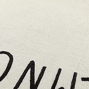 Topotdor Round Kids Play Rug Alphabet Nursery Area Rug Extra Large Soft Crawling Play Mat for Children Toddlers Bedroom (40 inch, Beige)