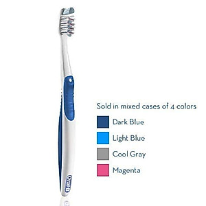 Oral-B Cross Action Gentle Clean Manual Toothbrush 35 Extra Soft (Colors Vary) - Pack of 6