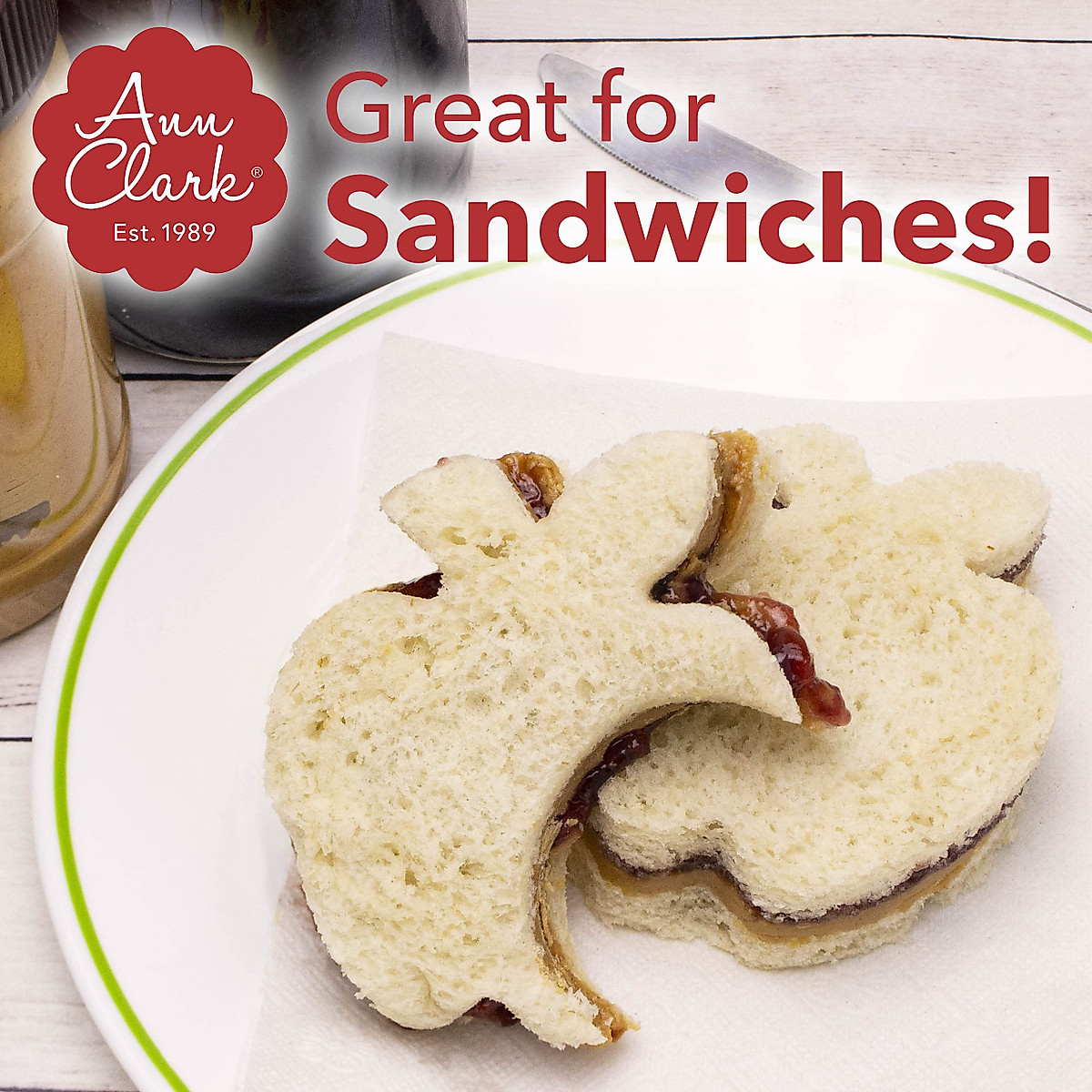 Apple Cookie Cutter, 3.5" Made in USA by Ann Clark