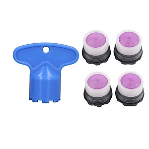 4PCS Sink Faucet Aerators, ABS Plastic Water Saving Tap Aerator with Wrench, Sink Spray Aerator, Bathroom Faucet Aerator, 1.2GPM Flow Restrictor Bubble Tap Water Nozzle for Kitchen Bathroom