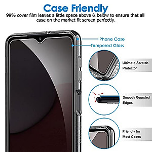 LYWHL [2 Pack for Samsung Galaxy A14 5G Privacy Screen Protector, Anti Spy Tempered Glass 9H Hardness Protective Film for Galaxy A14 6.6”, Anti Scratch Case Friendly Bubble Free Easy Install - Black