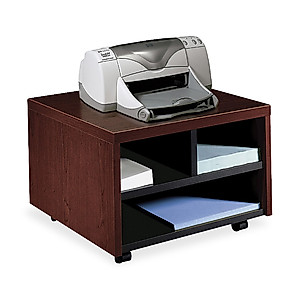 HON Printer/Fax Stand, Mobile, 20 by 19-7/8 by 14-1/8-Inch, Mahogany