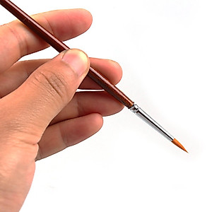 Fine Detail Paint Brush Set - 7 Pieces Miniature Brushes for Watercolor, Acrylic Painting, Models, Airplane Kits