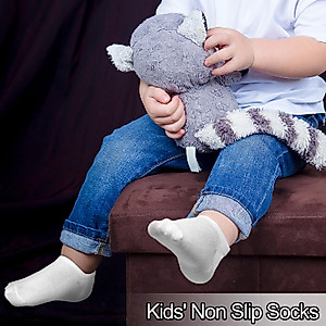 Cooraby 15 Pairs No Show Socks Kids Socks Anti-slip Low Cut Socks for Girls Boys Ankle Athletic Socks