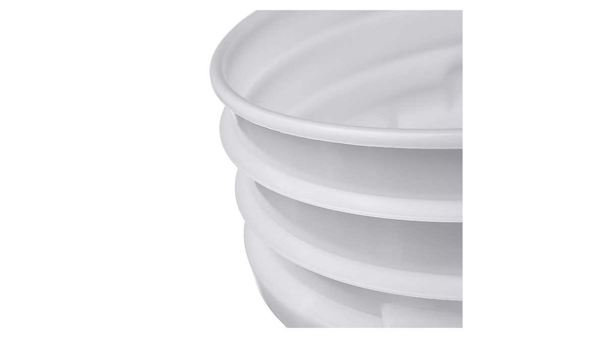 Letica 7 Gallon HDPE Bucket 6 Pack - Durable & Versatile