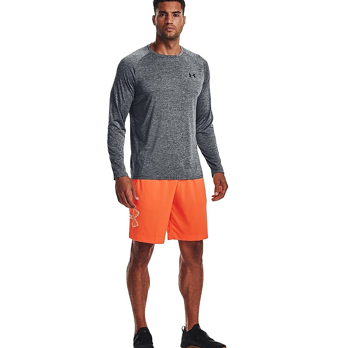 Under Armour Men's Tech 2.0 Long-Sleeve T-Shirt , Pitch Gray (012)/Black , Medium