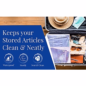 The Clothing Doctor Breathable Cashmere Sweater Storage Bag, Convenient Snap With Flap Closure, Clear Window For Easy Identification, 12.6"x16.2", Pack Of 6, White