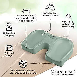 KNEEPAL Extra Thick Garden Kneeler Pad for Gardening Baby Bath Kneeling Cushion Heavy Duty Multifunctional Knee Safety Memory Foam Mat for Mechanic Work and any Household DIY Chores, Lt. Green